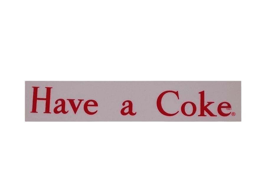 "Have a Coke" Decal for 1960's Bottle Openings - Fun-Tronics, LLC